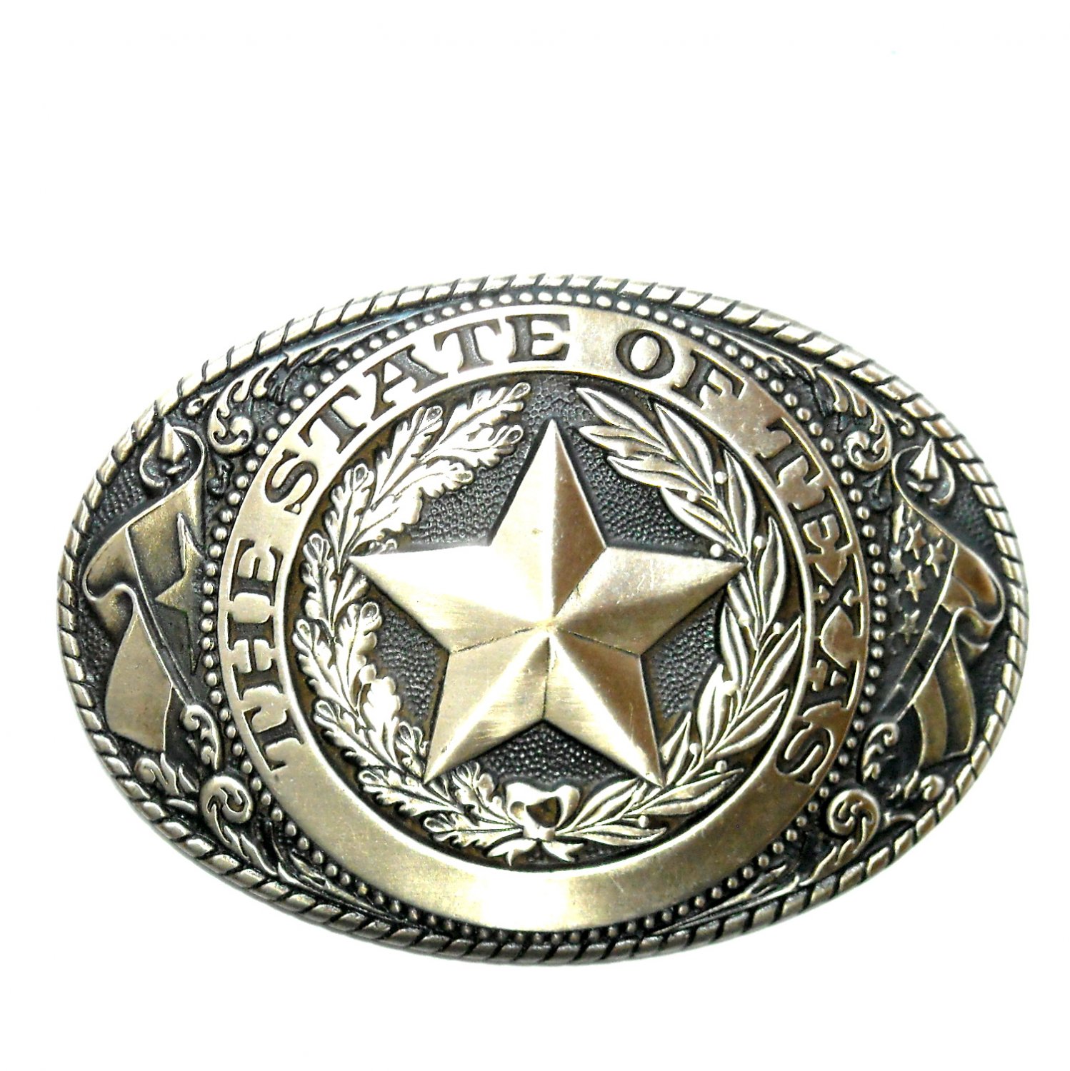 Lone Star State Texas Seal First Edition Tony Lama Solid Brass Belt Buckle