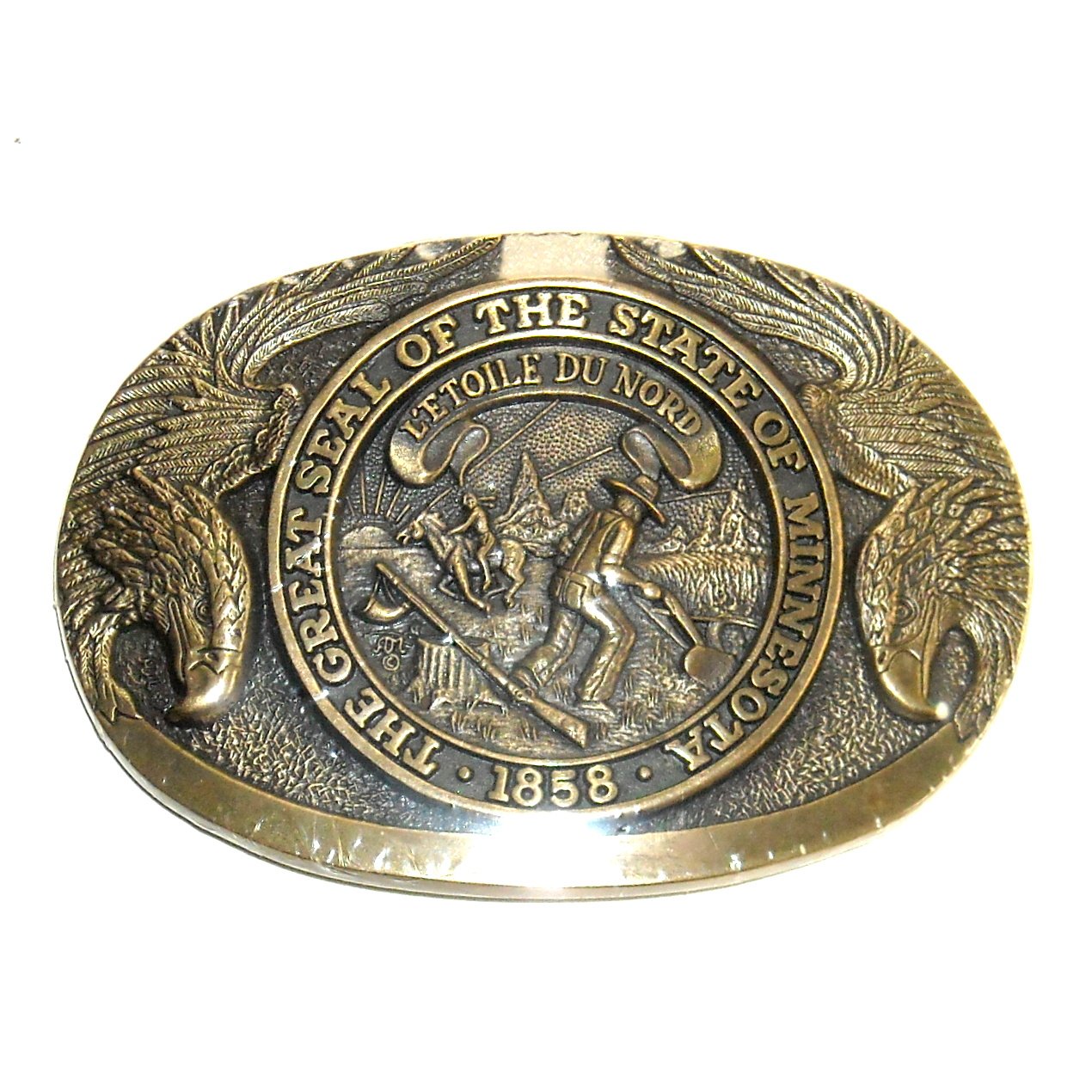 Minnesota State Seal Double Eagle ADM Award Design Solid Brass US Belt ...