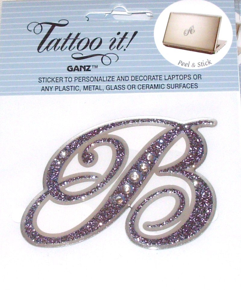 TATTOO IT STICKER LETTER B PERSONALIZE DECORATE LAPTOPS NOTEBOOKS ...