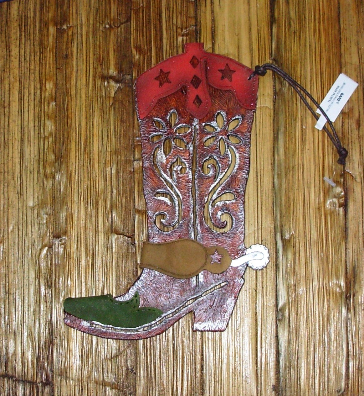 COWBOY BOOT ORNAMENT NEW GANZ CHRISTMAS HOME TREE DECOR