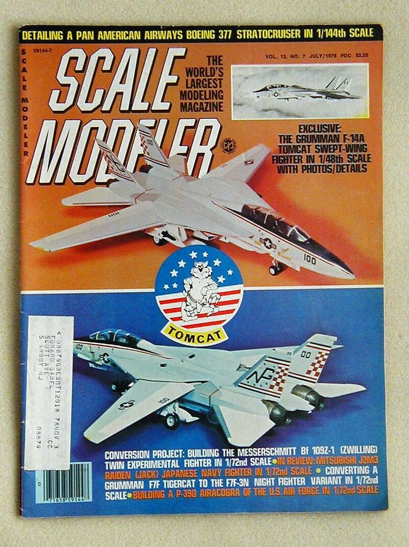 SCALE MODELER MAGAZINE July 1978 Messerschmitt Bf 109Z Tomcat Swept ...