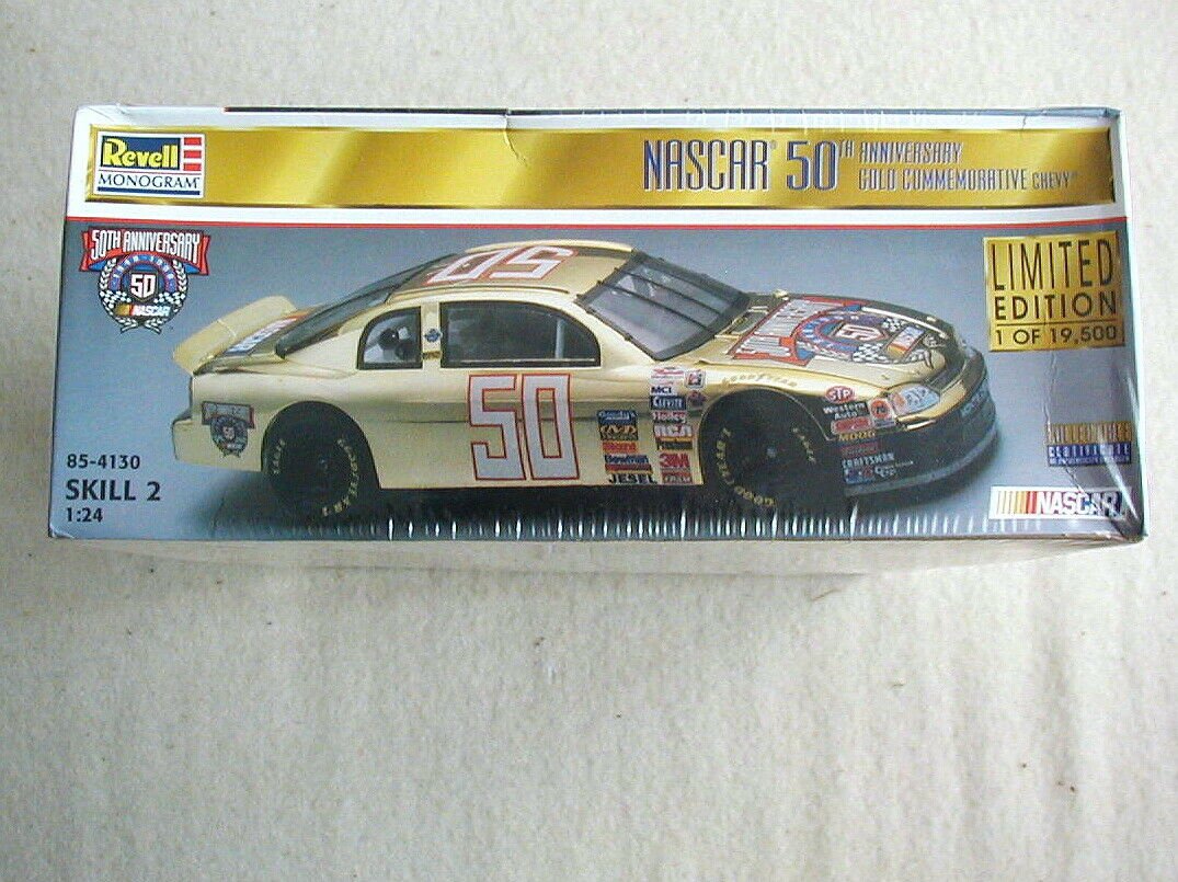 FACTORY SEALED Revell NASCAR 50th Anniversary Gold Chevy #85-4130 Ltd ...