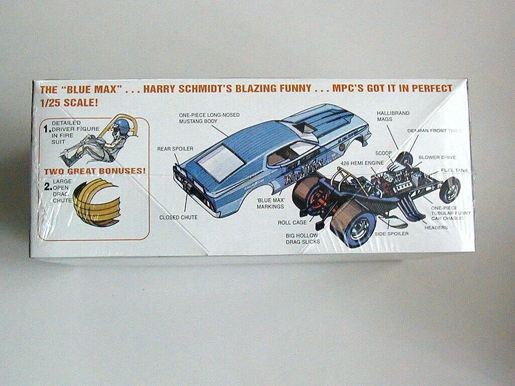 FACTORY SEALED AMT/Ertl Blue Max Ford Mustang Funny Car #21726P Harry ...