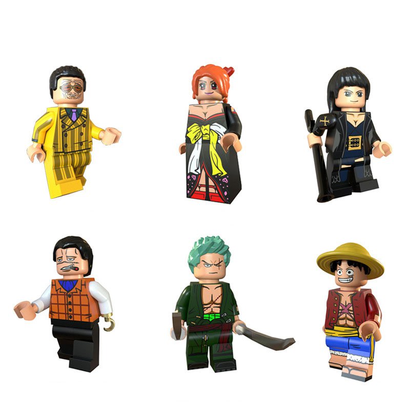 One Piece Minifigures Monkey D. Luffy Nico Robin Lego Comic set ...