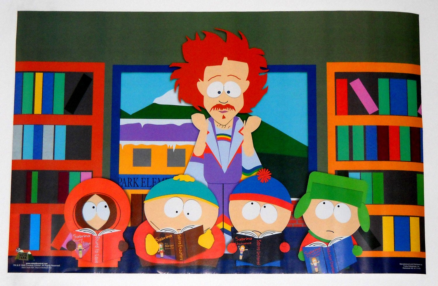 SOUTH PARK BOOKTASTIC BUS POSTER FROM 1998 VINTAGE & RARE!