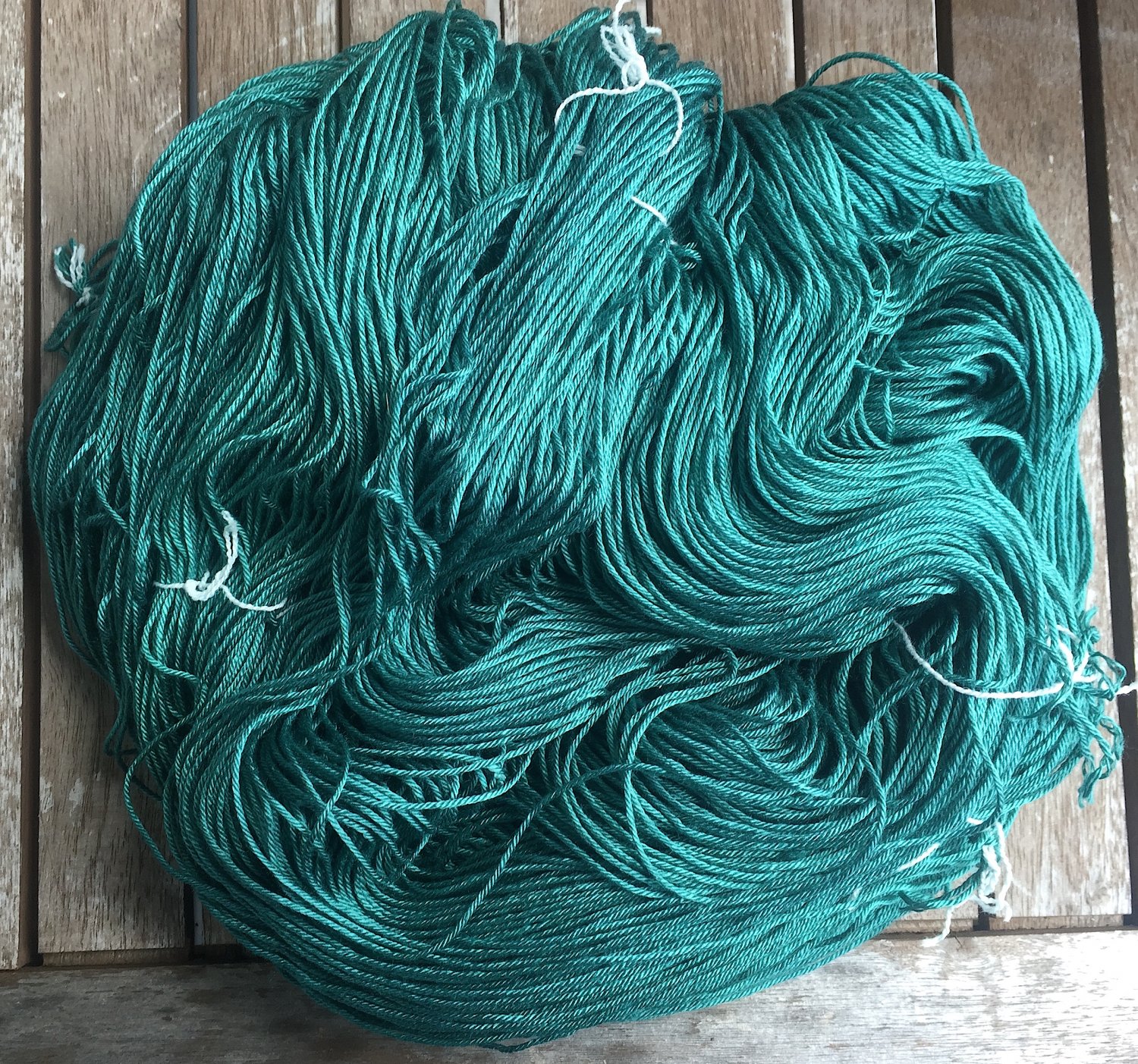 New! Hand Dyed Yarn - Emerald Jewel - 100% Pure Mulberry Silk