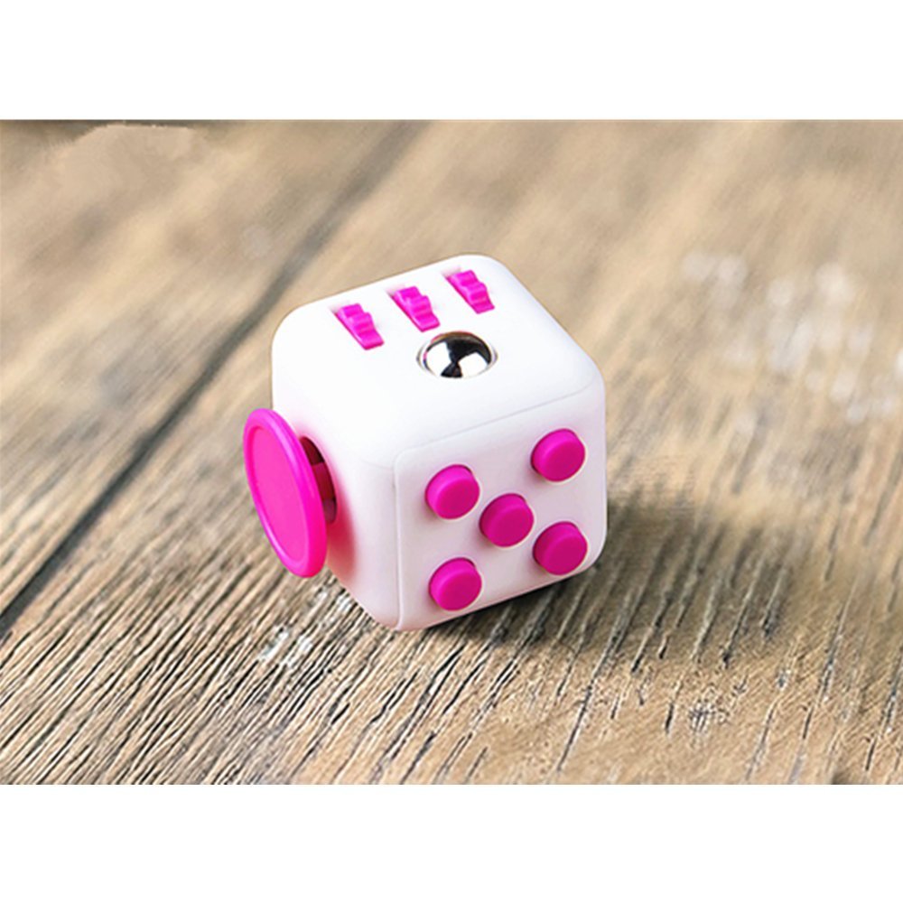 White Pink Fidget Cube Toys Original Quality Puzzles & Magic Cubes Anti ...