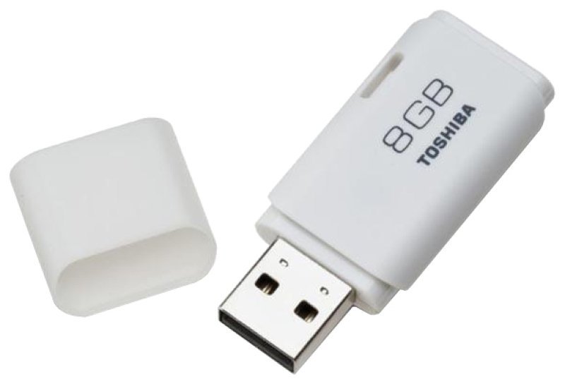 Toshiba 8GB White USB 2.0 Flash Drive