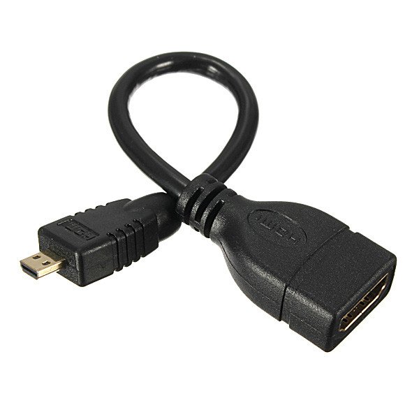 Micro HDMI Male D to HDMI Female A Jack Adapter Cable Convertor