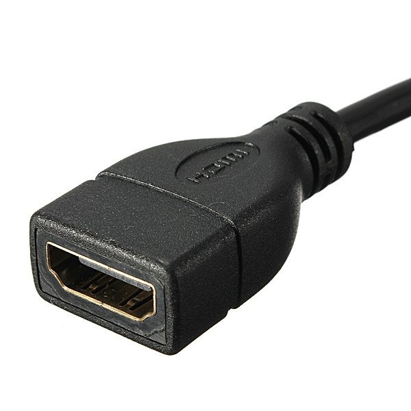 Micro HDMI Male D to HDMI Female A Jack Adapter Cable Convertor