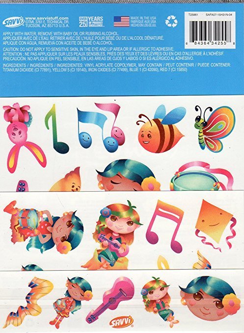 Fa La La - Temporary Tattoos - 25 Tattoos By Savvi