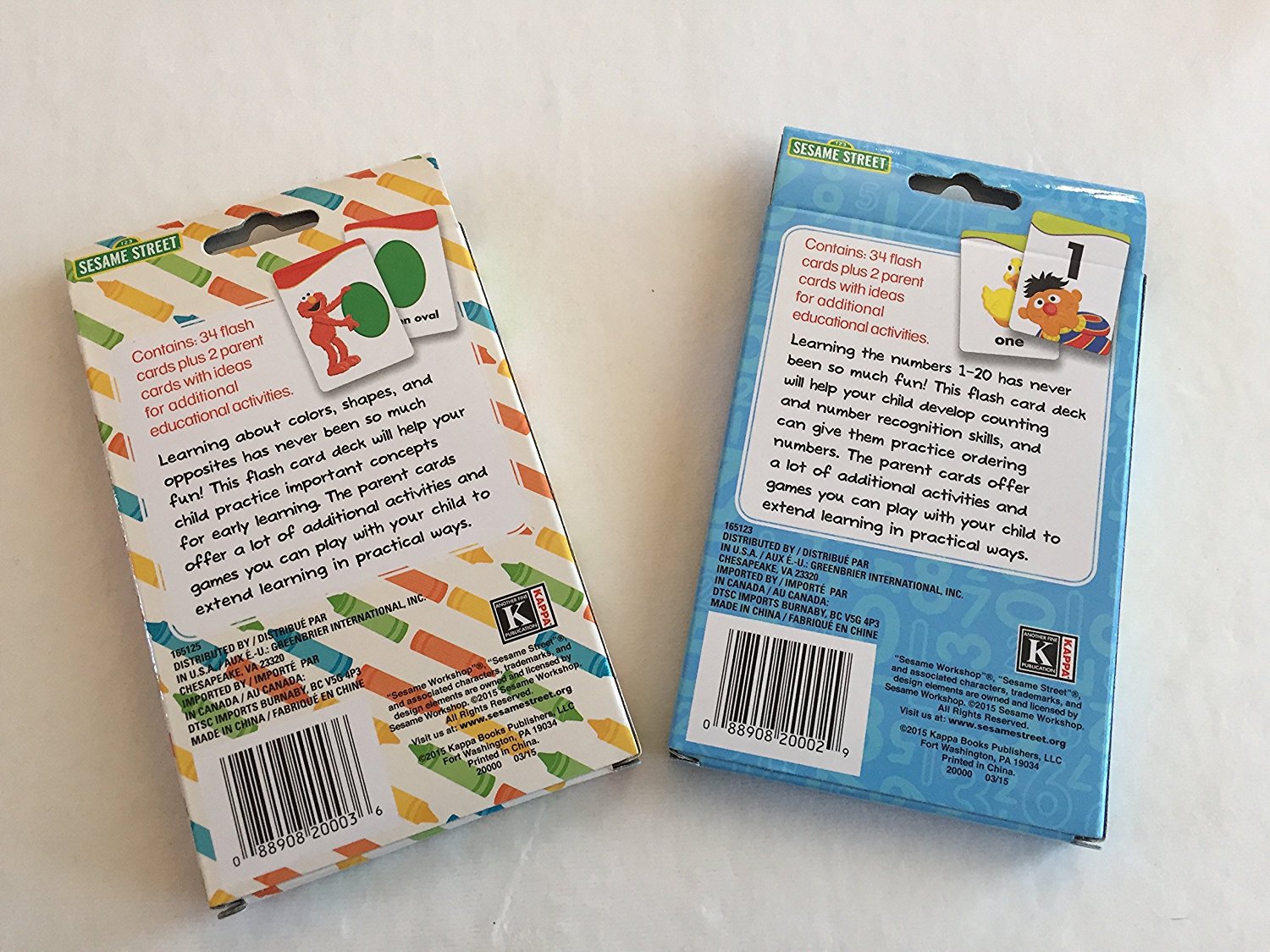 Sesame Street 2 Pack Flashcards - Colors and Shapes and Numbers