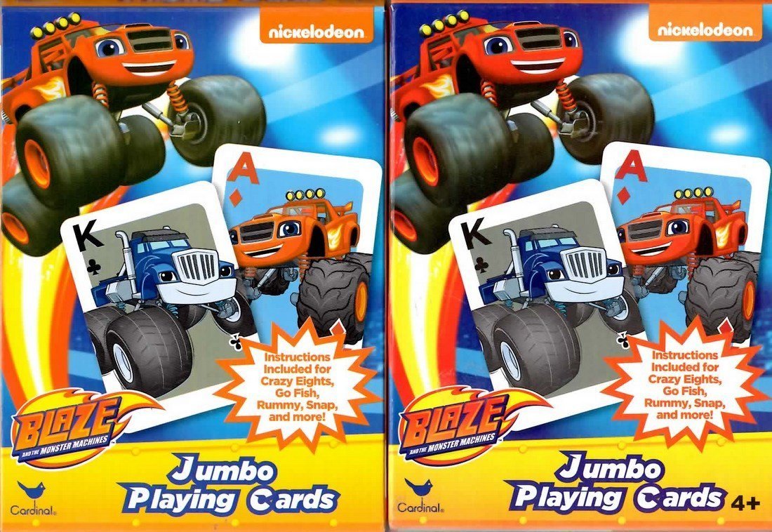2 Pack Blaze and the Monster Machines Jumbo Playing Card Deck