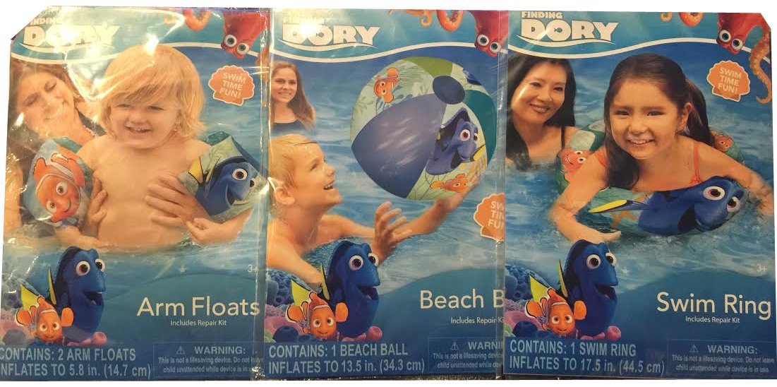 Disney Pixar Finding Nemo Summer Swim Set - Includes Swim Ring, Surf ...
