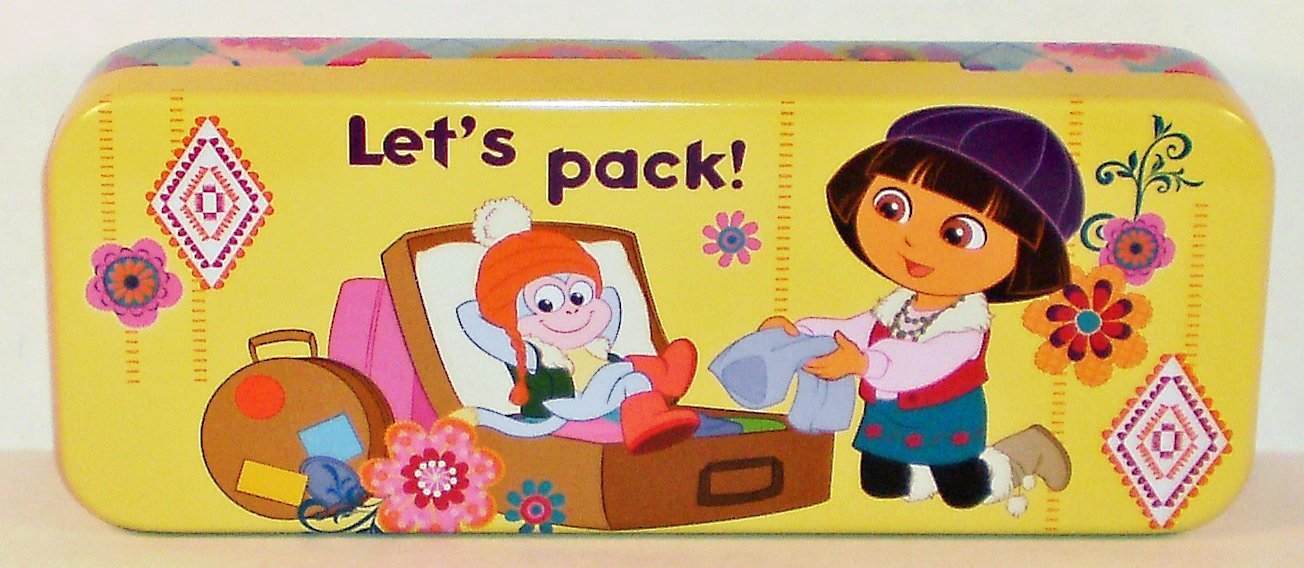 Dora the Explorer and Boots "Let's Pack!" Tin Pencil Case