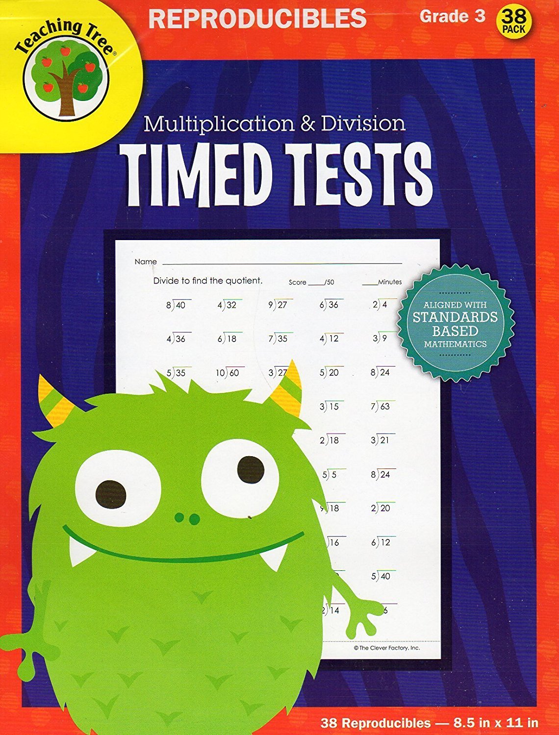 Multiplication and Division - Reproducible Timed Test Workbook - Grades 3