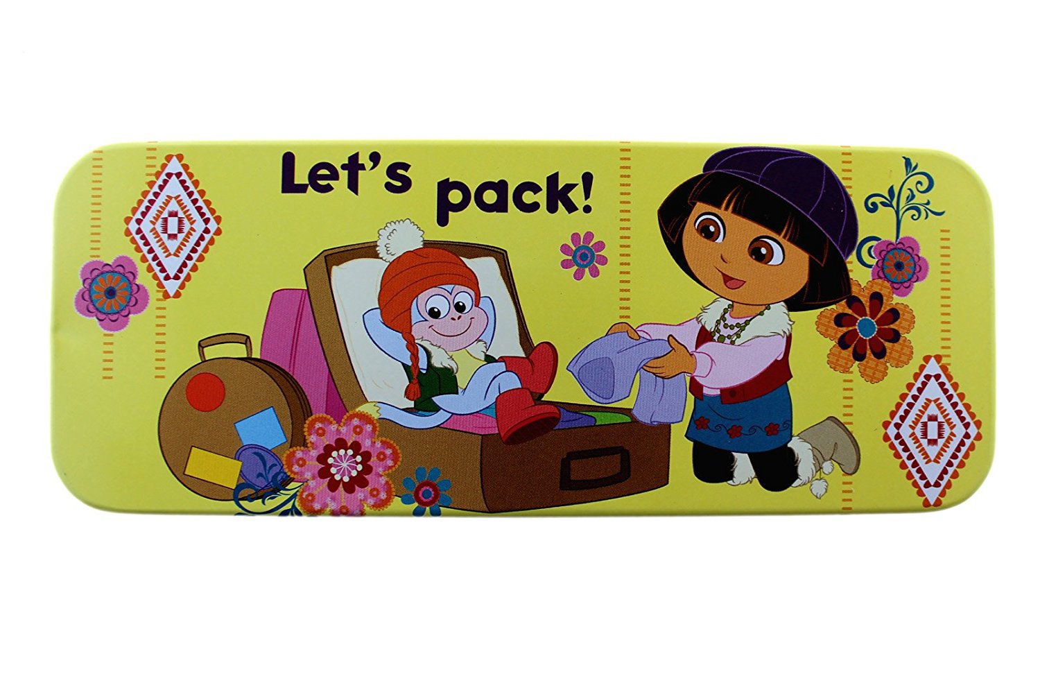 Let's Pack Dora the Explorer Tin Box - Dora the Explorer Tin Pencil Box