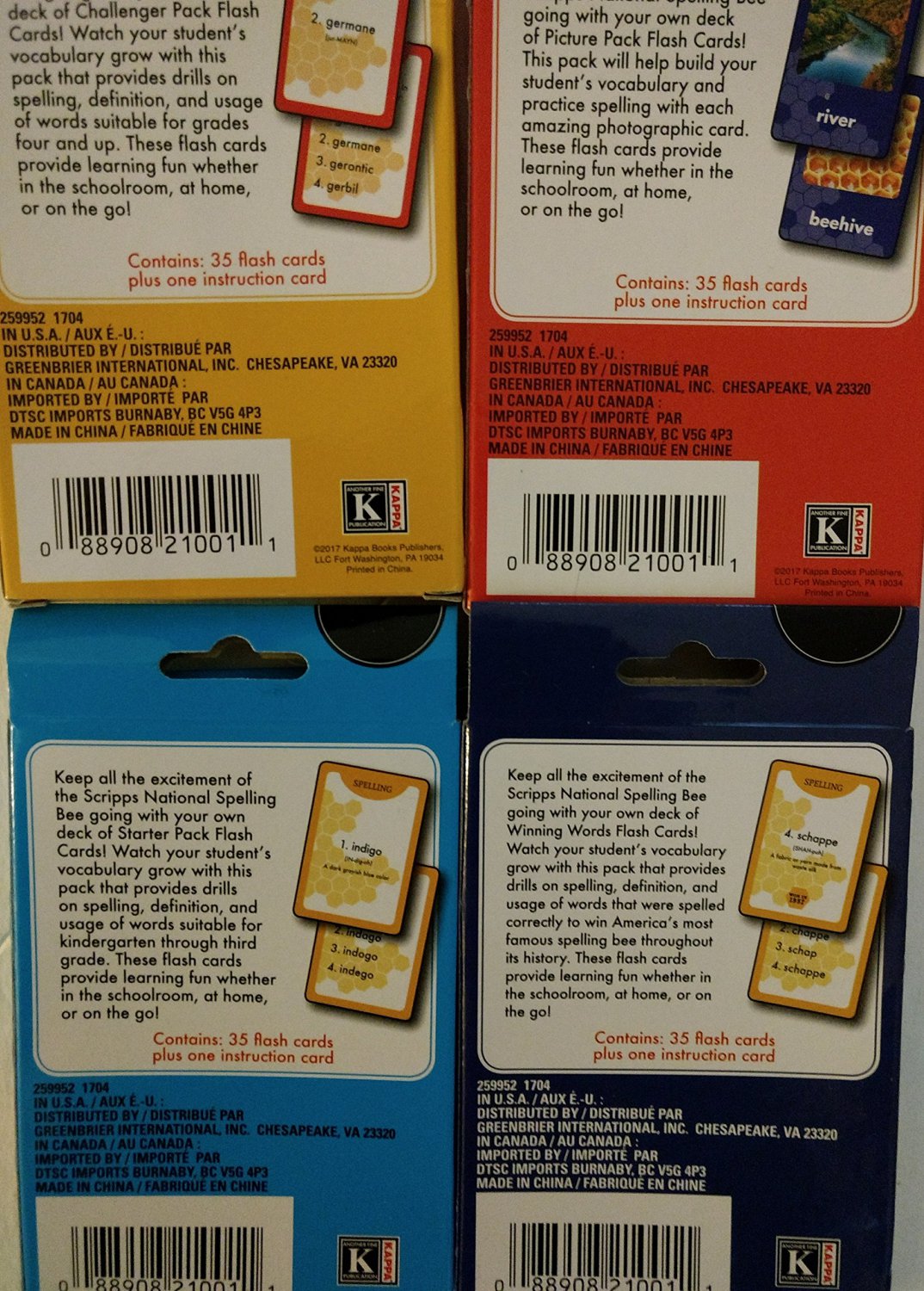 Scripps National Spelling Bee Flash Cards (Assorted, Titles ...