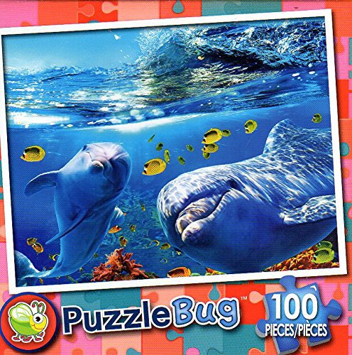Playful Dolphins - PuzzleBug - 100 Piece Jigsaw Puzzle
