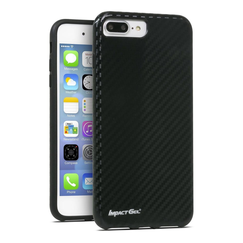 Impact Gel Cell Phone Case for Apple iPhone 6 Plus/6S Plus/7 Plus - Black
