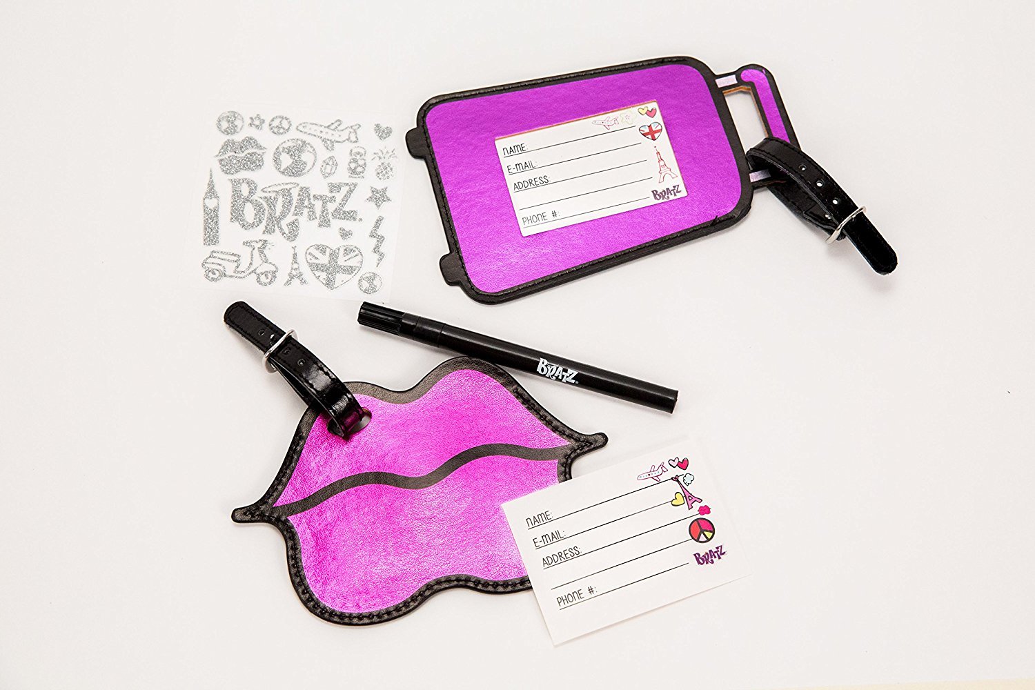Bratz Decorate Your Own Luggage Tag Kit with (2) Luggage Tags/Stickers ...