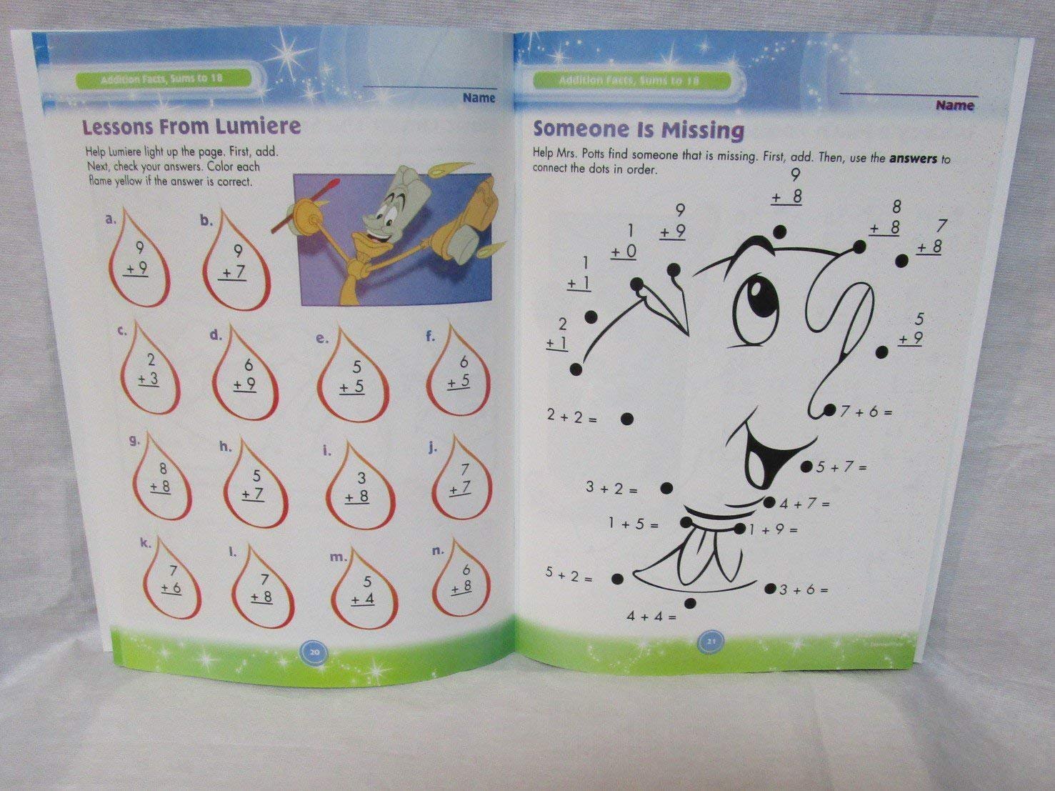 Disney Pixar Addition and Subtraction 32 Page