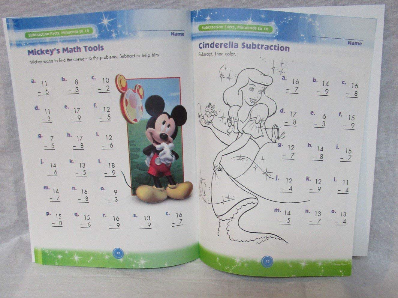 Disney Pixar Addition and Subtraction 32 Page