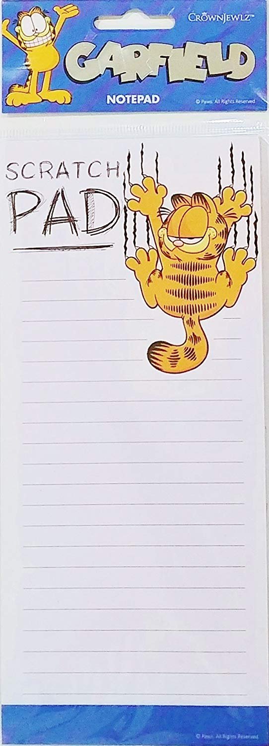 " Scratch Pad" Garfield The Cat Notepad