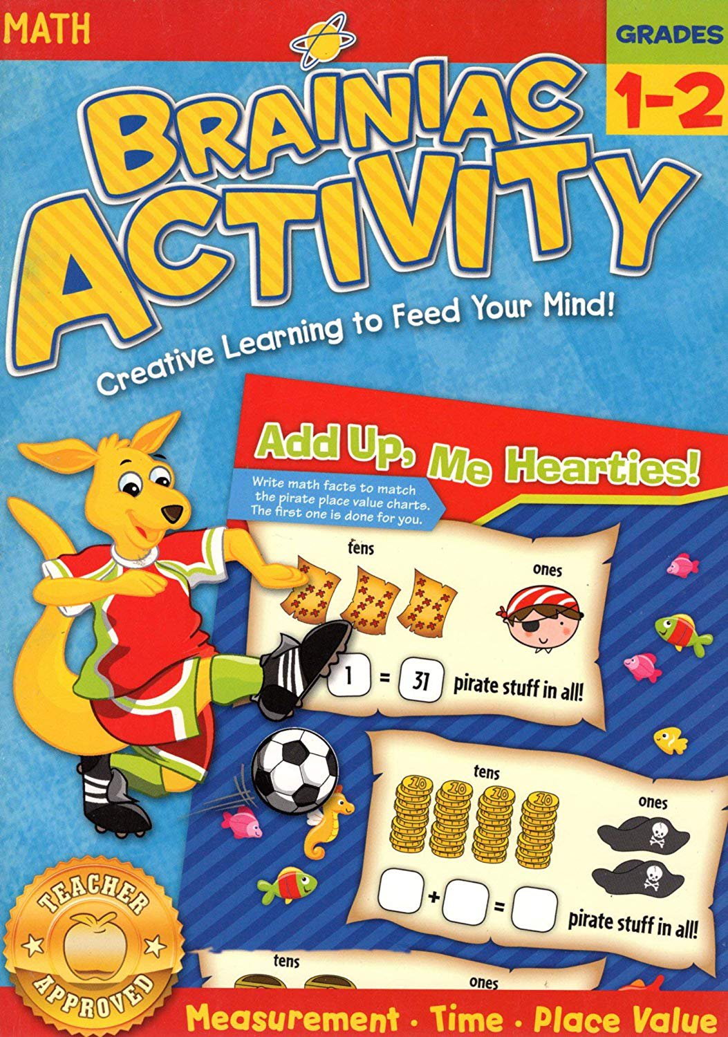 Brainiac Activity Math Grades 1-2 - Learning Activity Workbook - Teacher Approved
