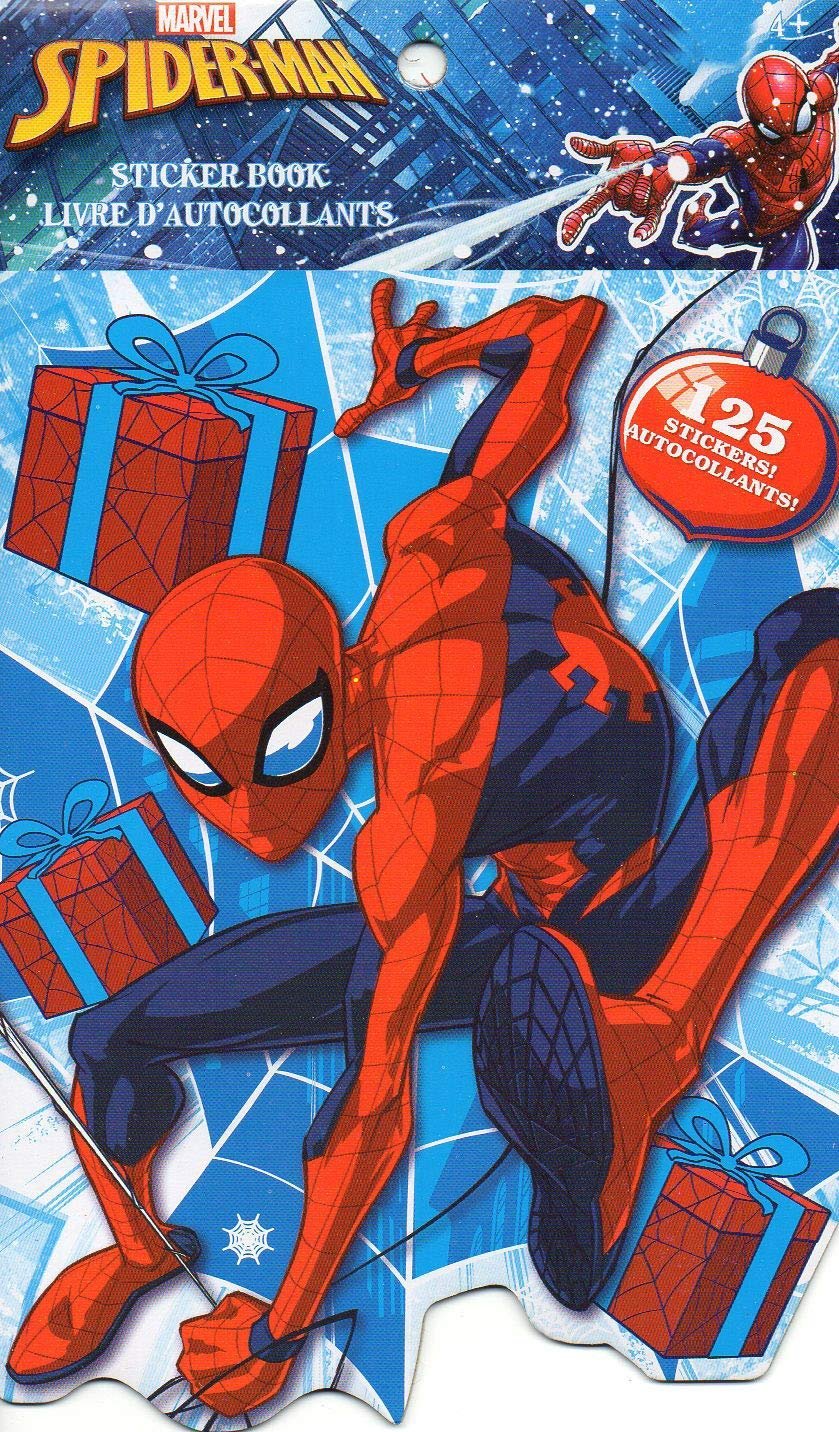 Marvel Spider-Man Stickers Book - 125 Stickers - Christmas Holiday Themed