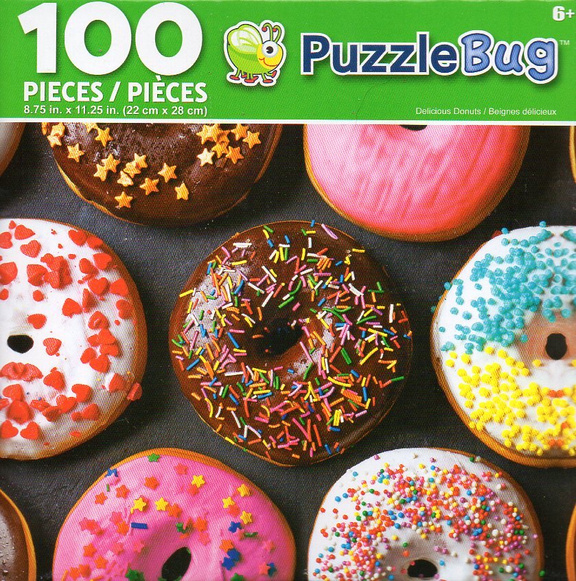 Delicious Donuts - PuzzleBug - 100 Piece Jigsaw Puzzle
