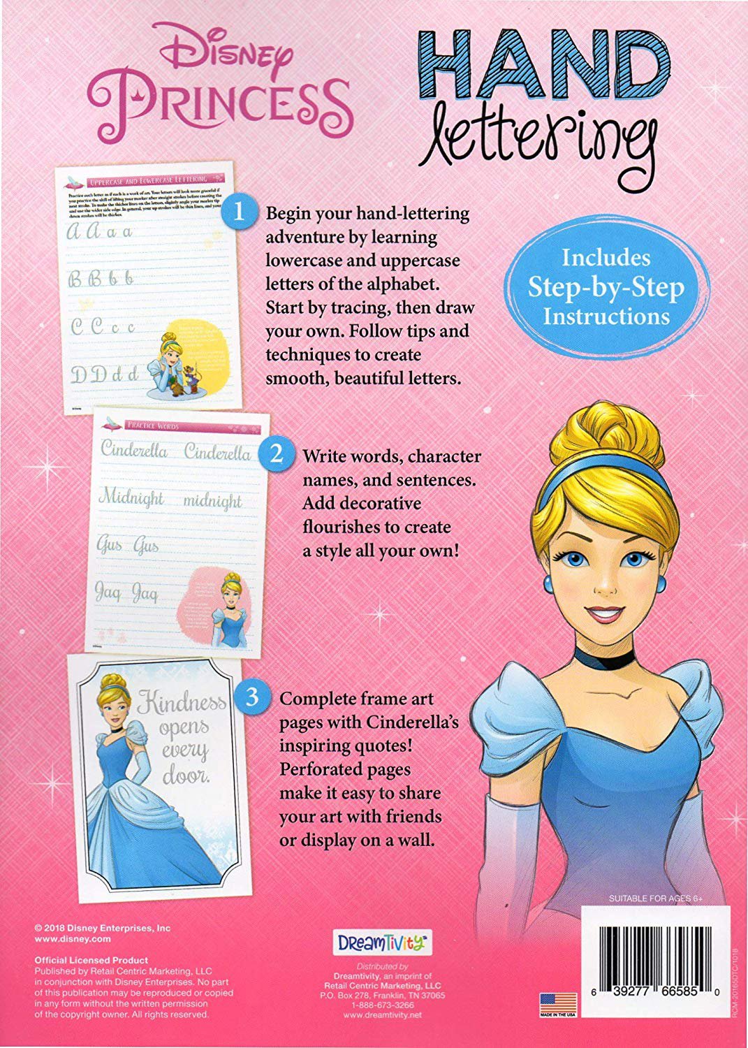 LPF Disney Princess Cinderella - Hand Lettering - Coloring & Activity Book