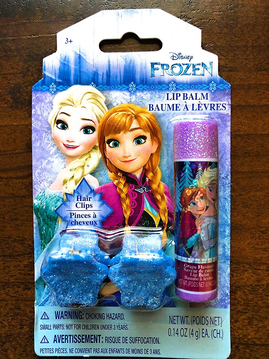 Disney frozen lip balm Blueberry and hair clip