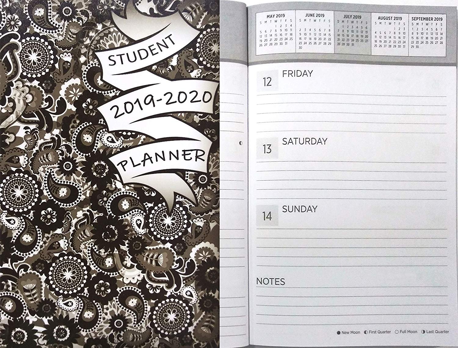 2019-2020 Student Academic Weekly Planner Calendar (Paisley Soft Cover ...