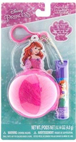 Townley Disney Princess Ariel Lip Balm & Fluffy Keychain Set
