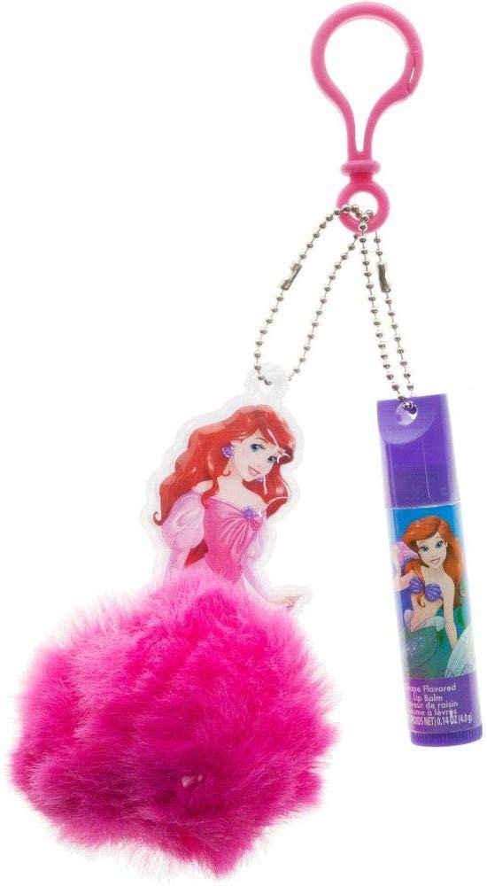 Townley Disney Princess Ariel Lip Balm & Fluffy Keychain Set