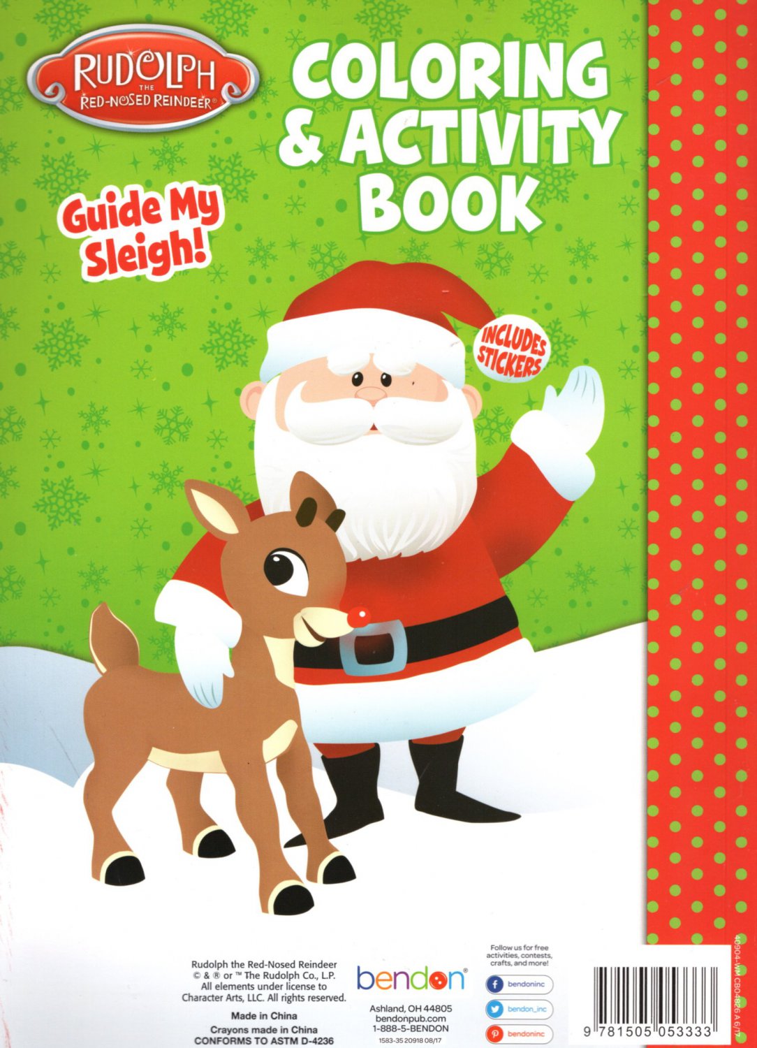 Rudolph Red - Nosed Reindeer - Activity Book - Guide My Sleigh ...