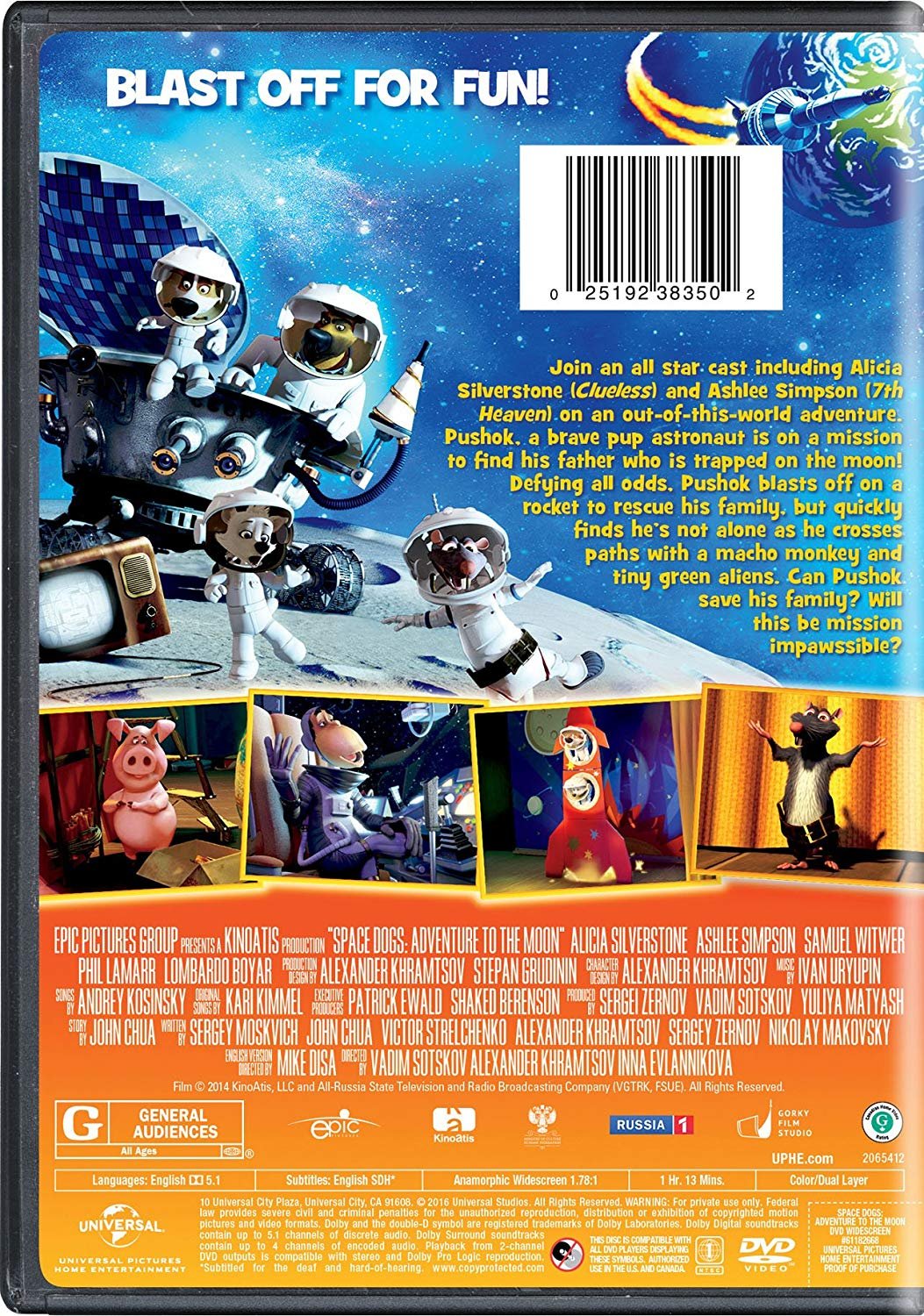 Space Dogs: Adventure to the Moon (DVD) dv003