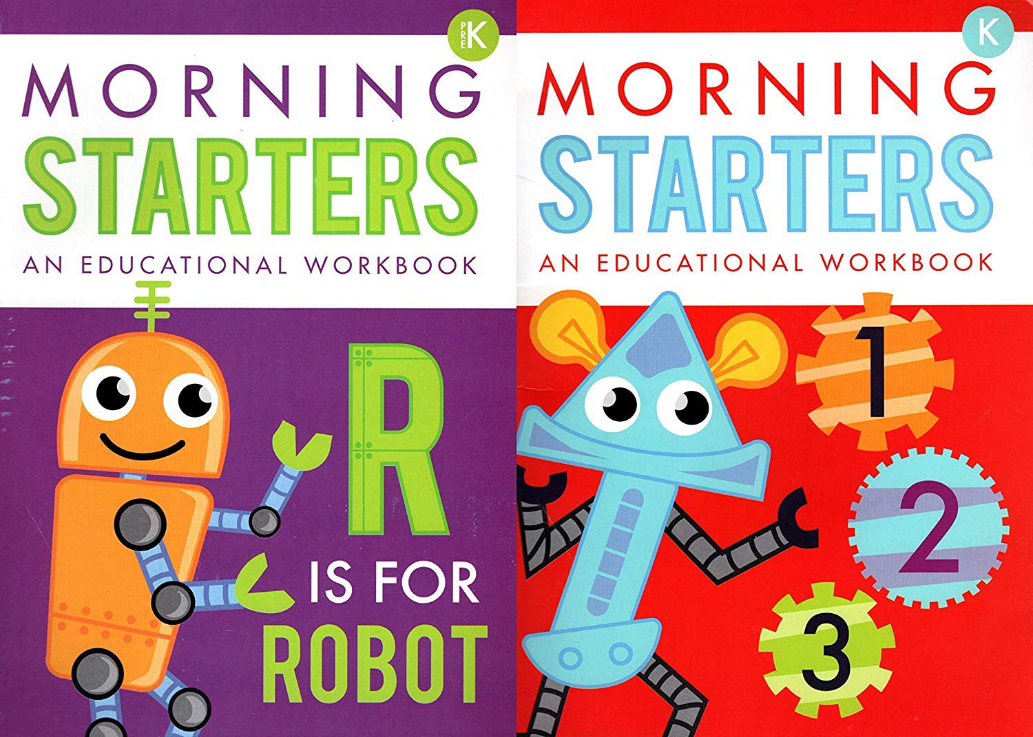 PRE-K & Kindergarten - Morning Starters Educational Workbooks - Set of ...