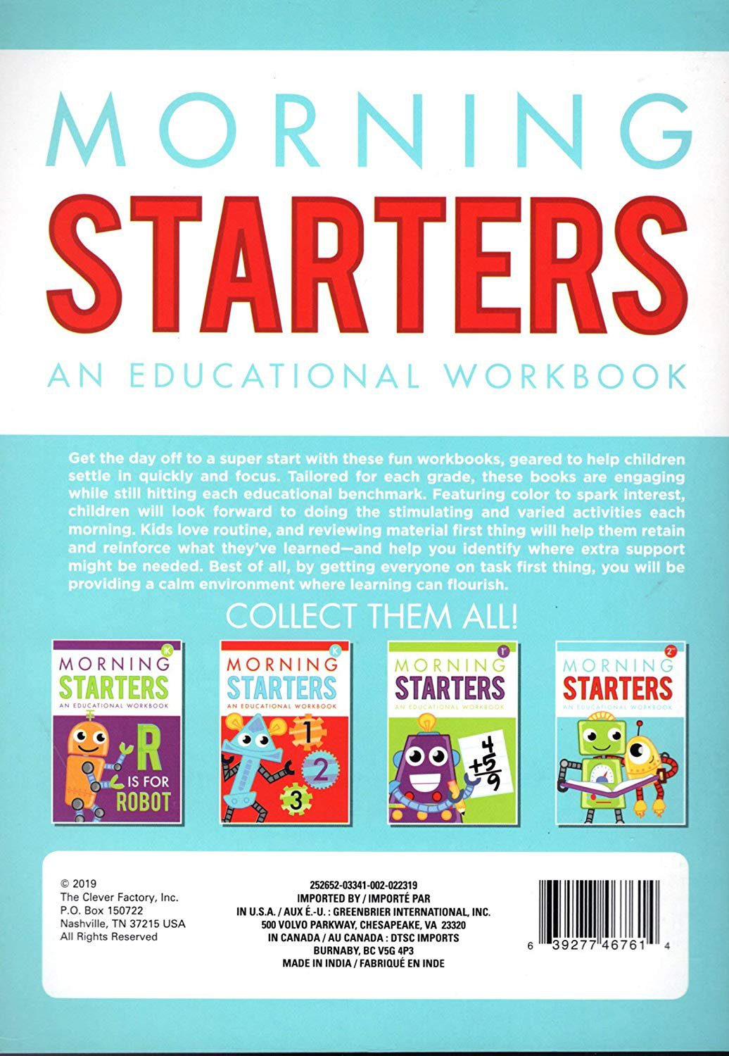 First Grade & Second Grade - Morning Starters Educational Workbooks ...