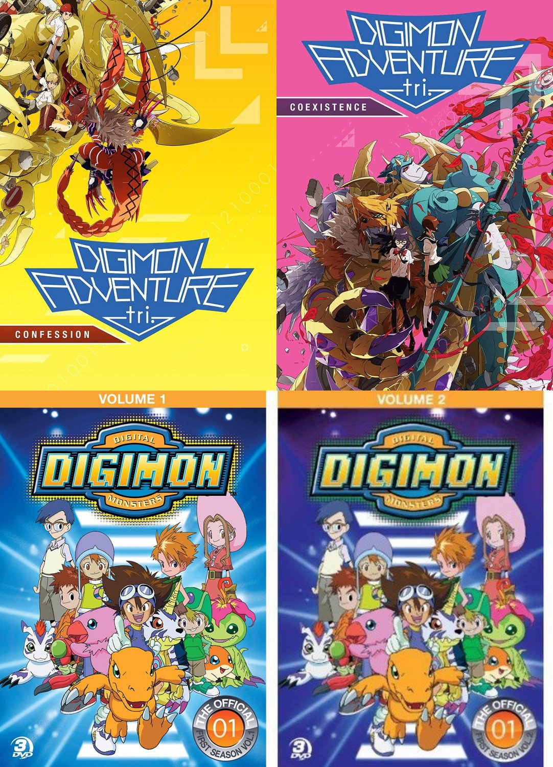 Cartoon collection - Digimon Adventure DVD - (SET of 4)