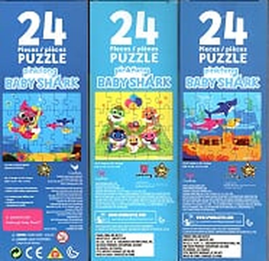 Pinkfong Baby Shark - 24 Pieces Jigsaw Puzzle (Set of 3)