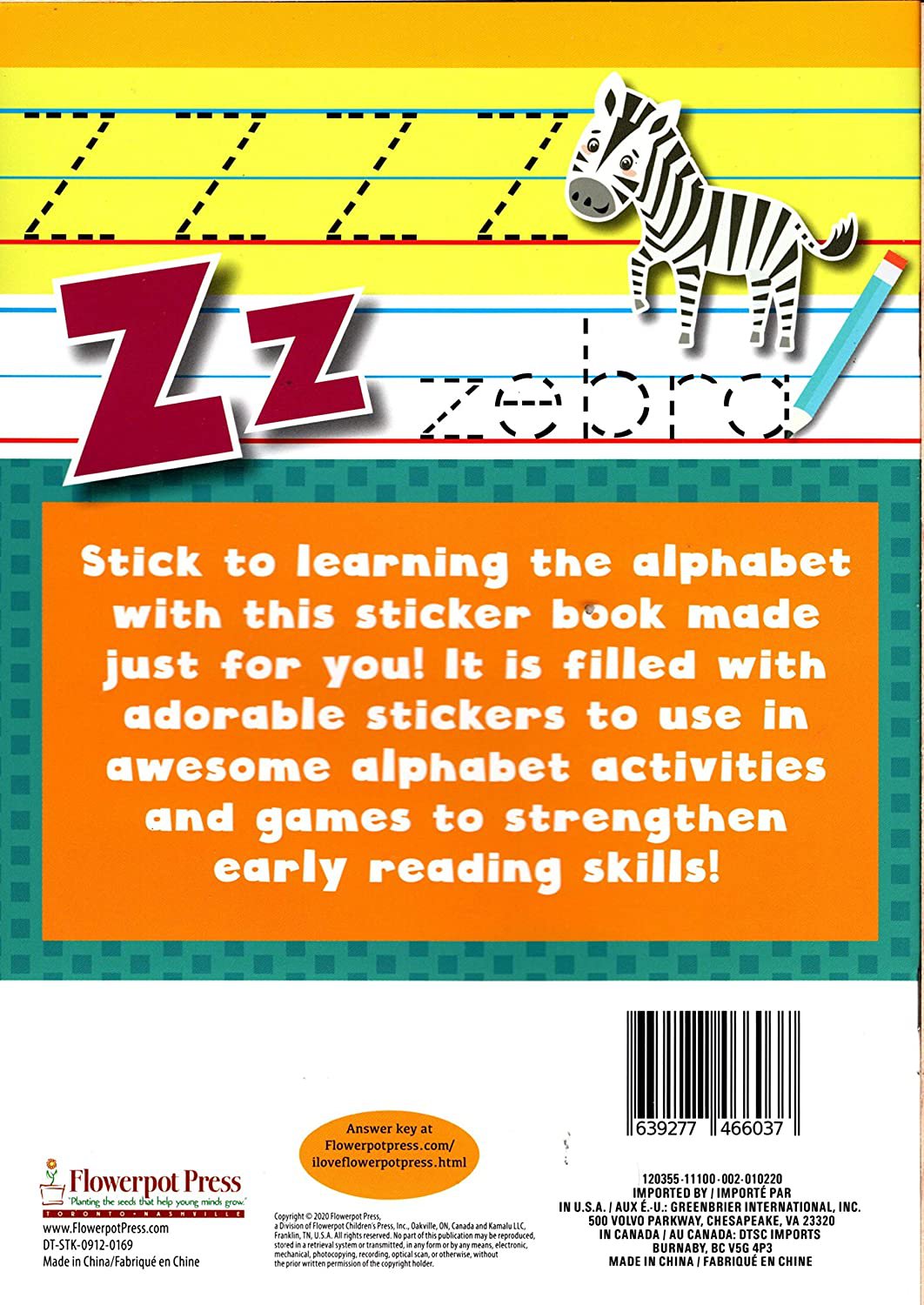 Stick-to Learning - The Alphabet - Sticker Book