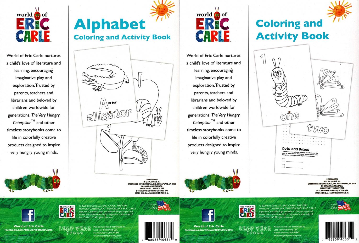 World of Eric Carle - Numbers. Alphabet - Coloring & Activity ...