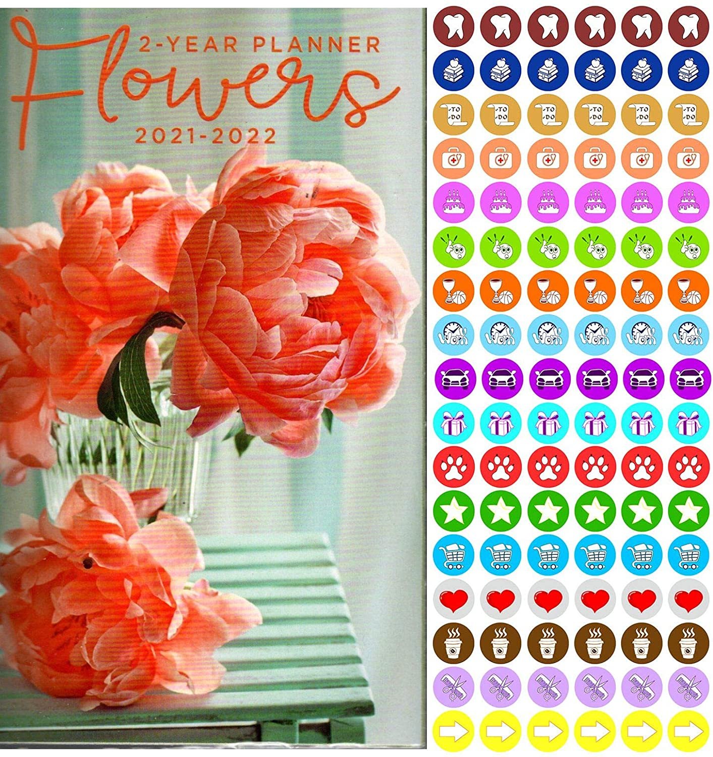 Flowers 2021-2022 2 Year Pocket Planner/Calendar/Organizer - with 100 ...
