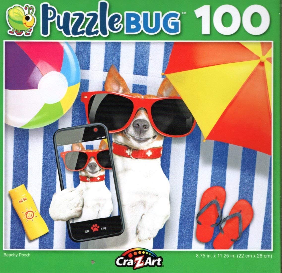 Beachy Pooch - Puzzlebug - 100 Piece Jigsaw Puzzle