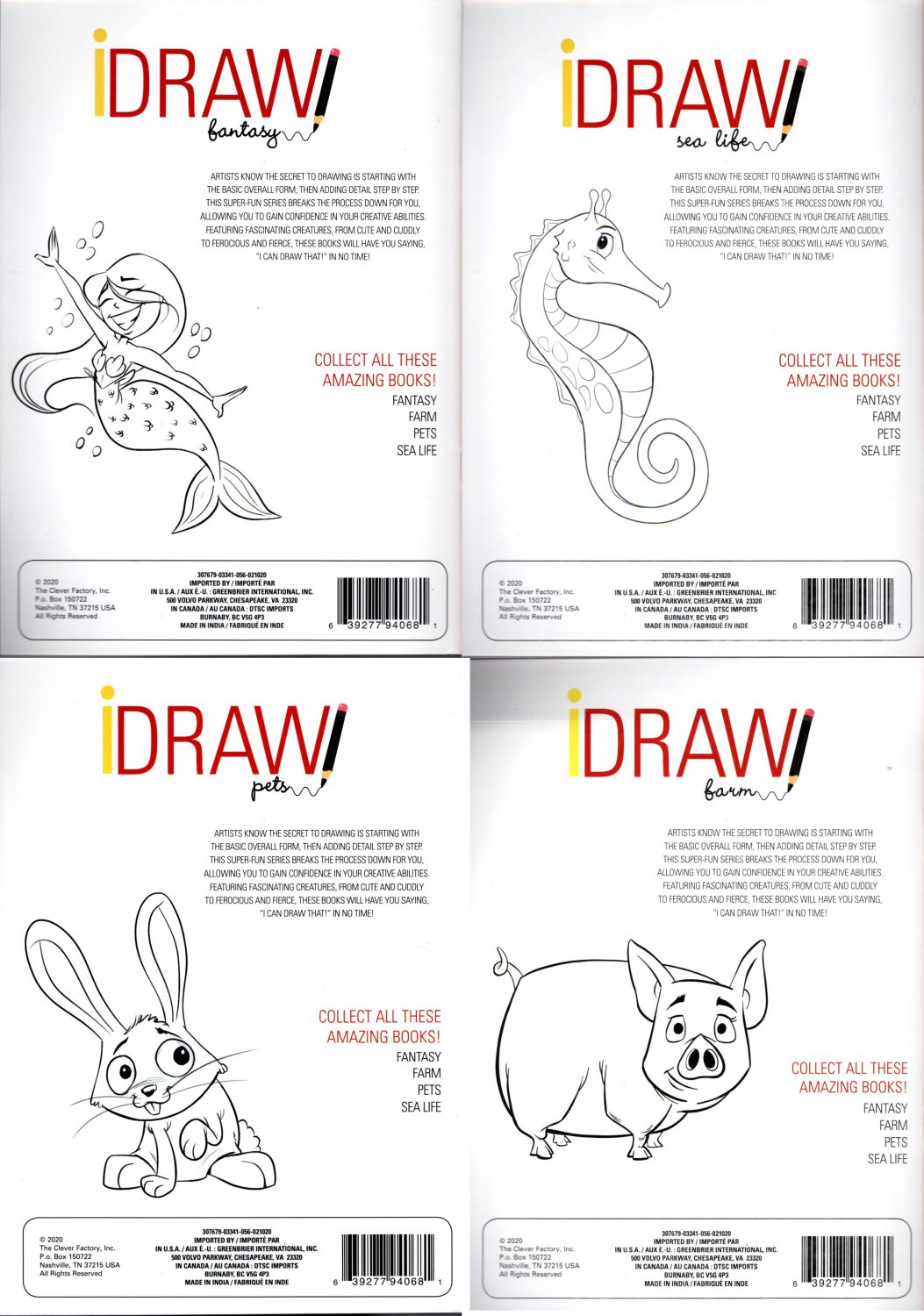 iDraw - Learn to Draw Instructional Step-by-Step Tutorial Books - (Set ...