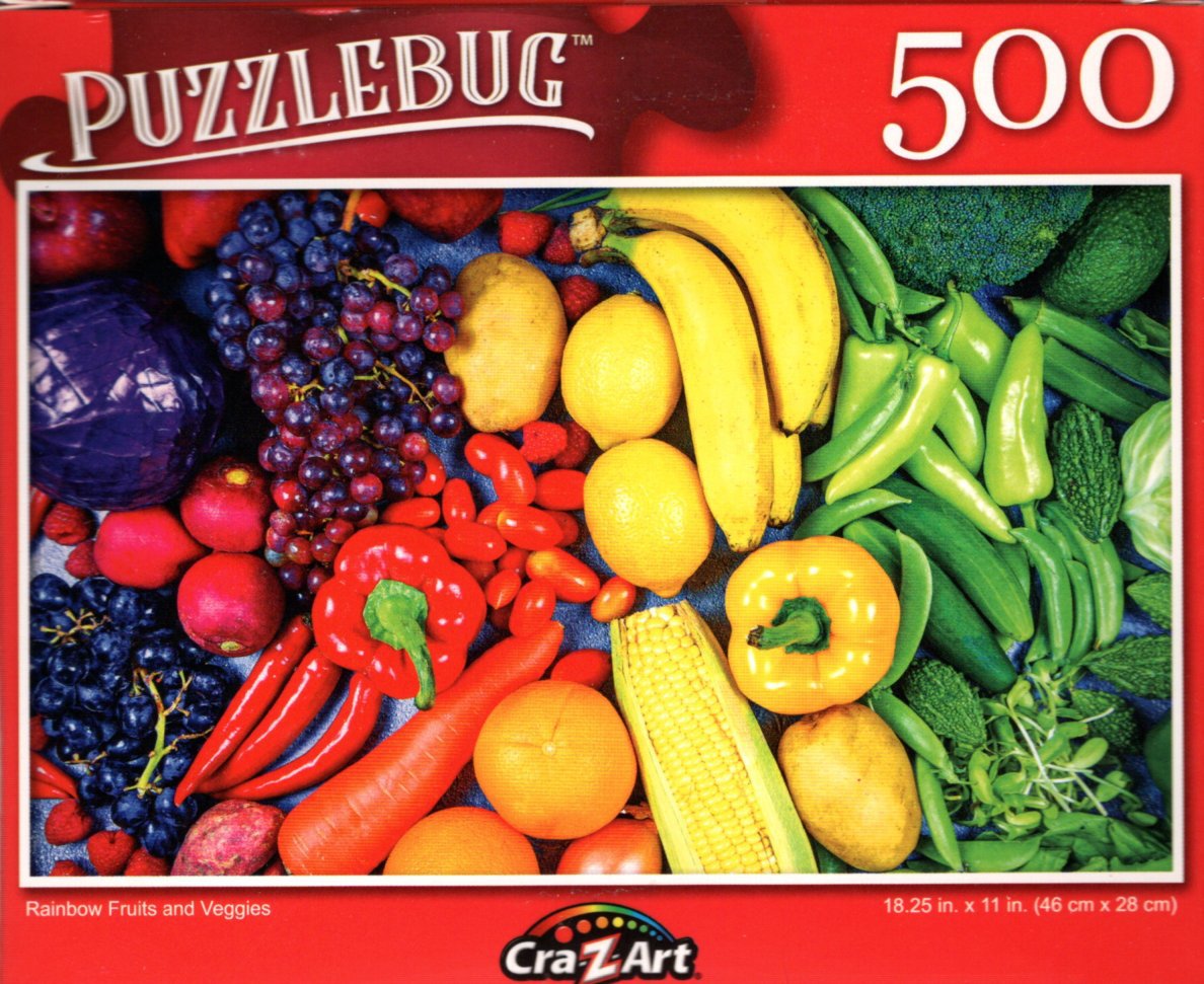 Rainbow Fruits and Veggies - 500 Pieces Jigsaw Puzzle