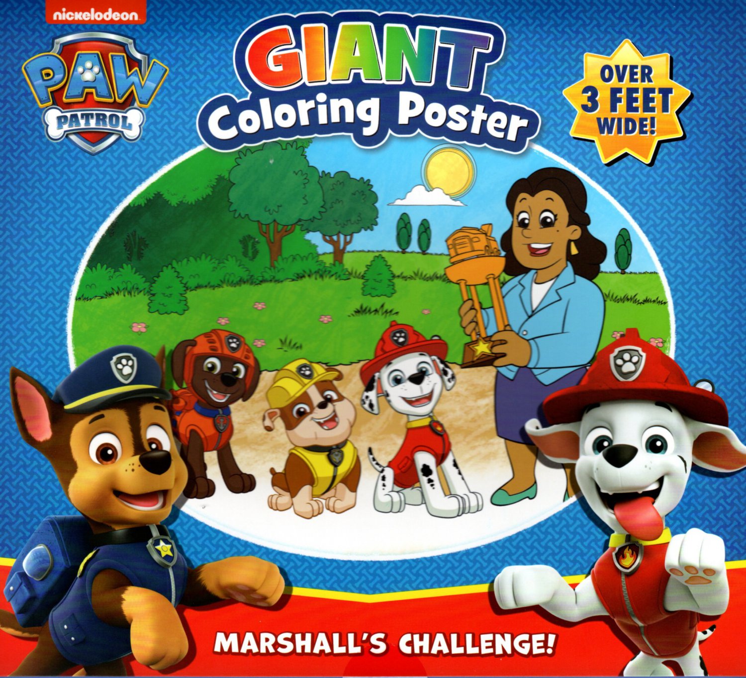 Nickelodeon Paw Patrol - Giant Coloring Poster - Marshall's Challenge ...