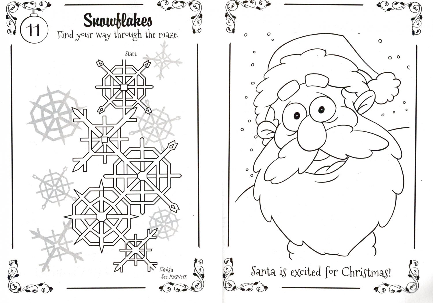 Christmas Edition Holiday Jumbo Coloring and Activity Book - (Set of 2 ...